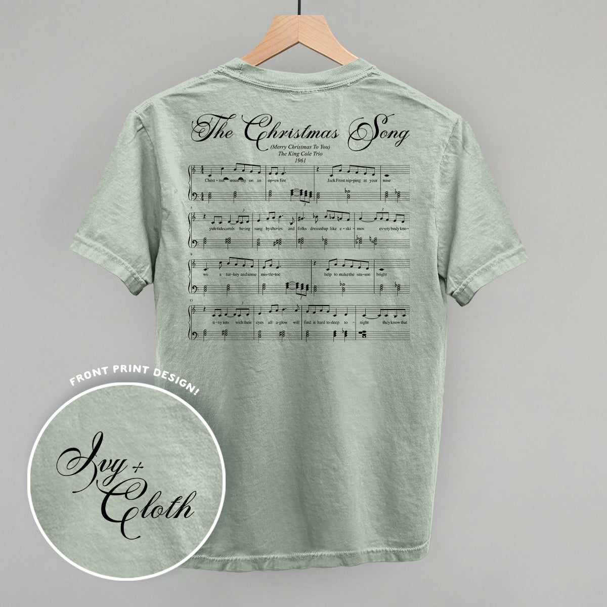 The Christmas Song Sheet Music (Back Print) – Gentle Nursery Shop