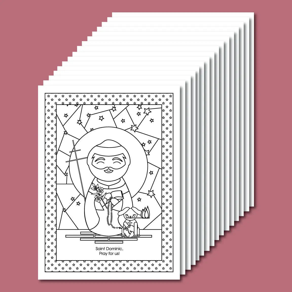 August Saints Coloring Sheets - Digital Download – Gentle Nursery Shop