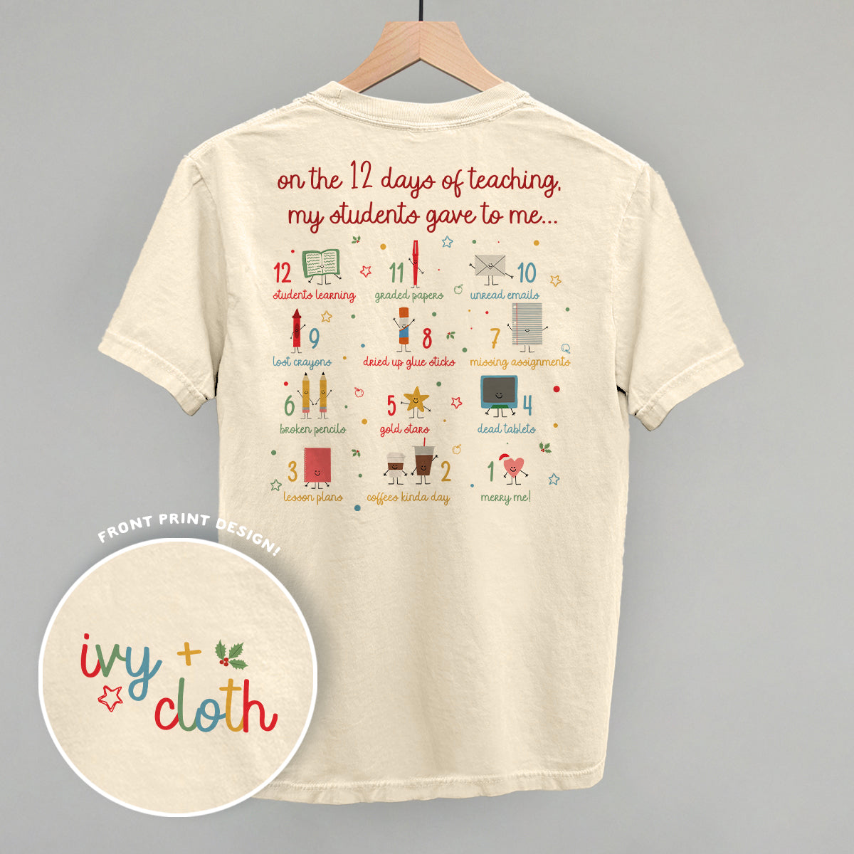 12 Days Of Teaching (Back Print) – Gentle Nursery Shop