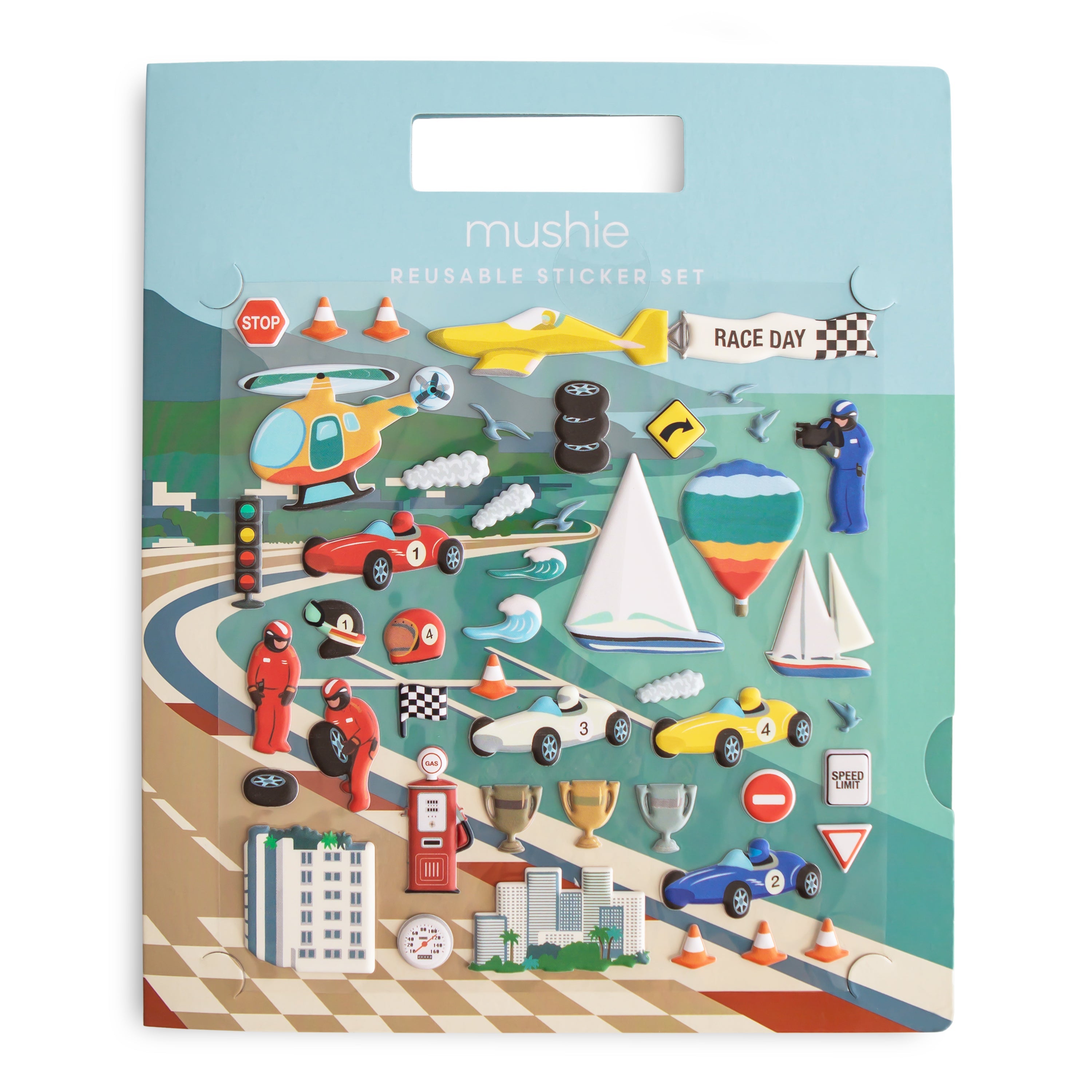 Reusable Race Cars Sticker Set – Gentle Nursery Shop