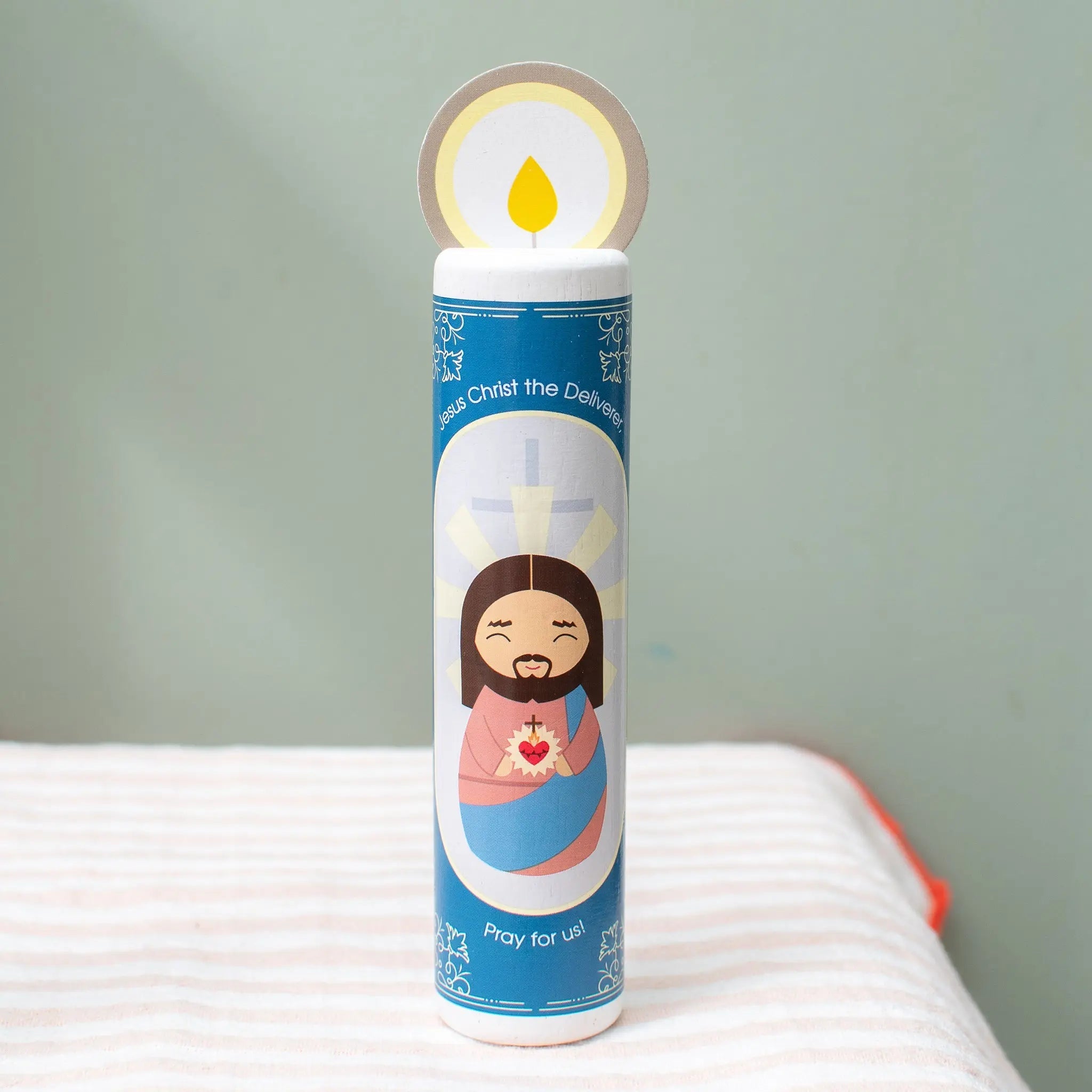 Jesus Christ, the Deliverer (Act of Contrition) Wooden Prayer Candle ...