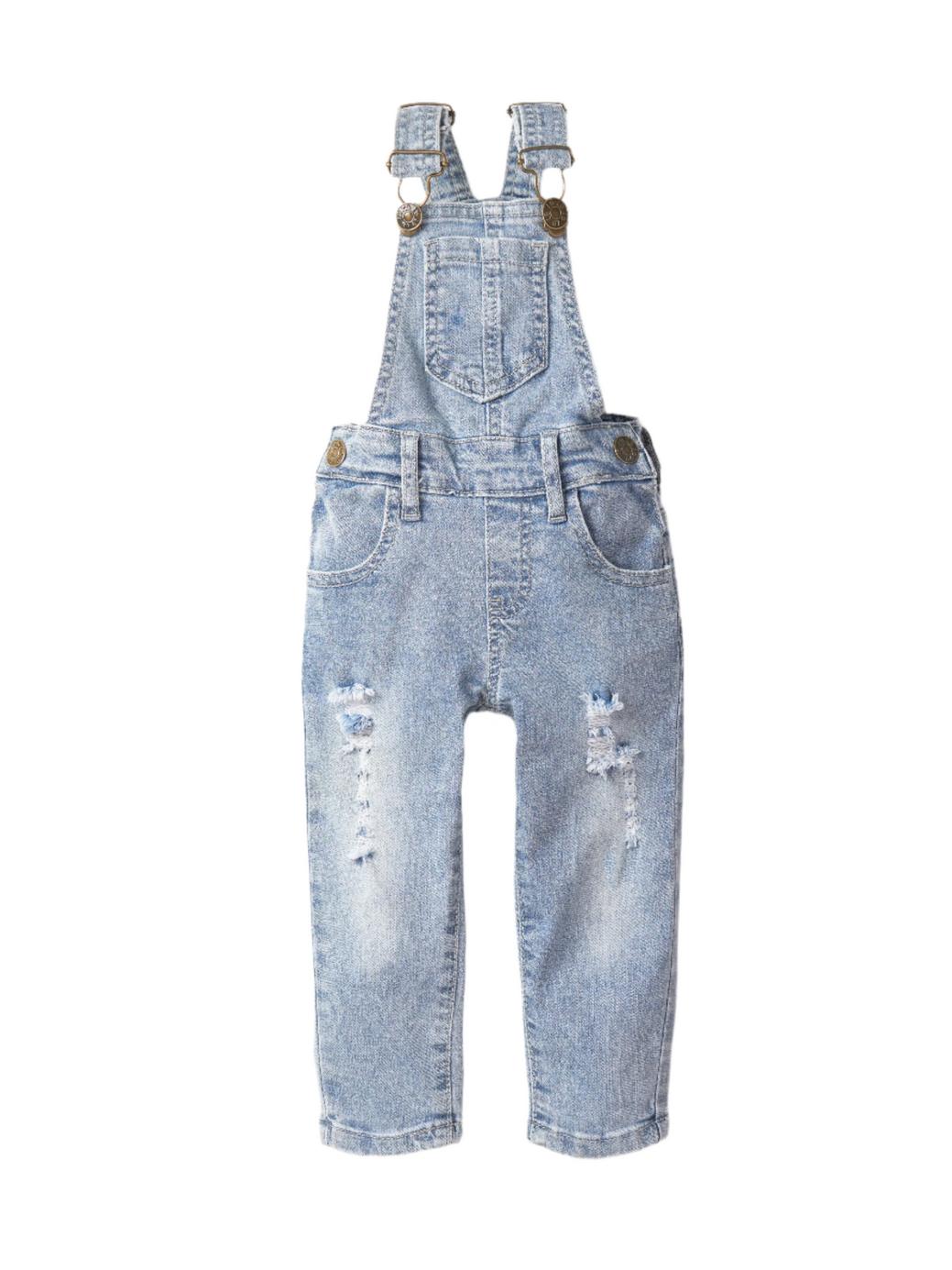 Distressed Denim Overall - Light Wash – Gentle Nursery Shop