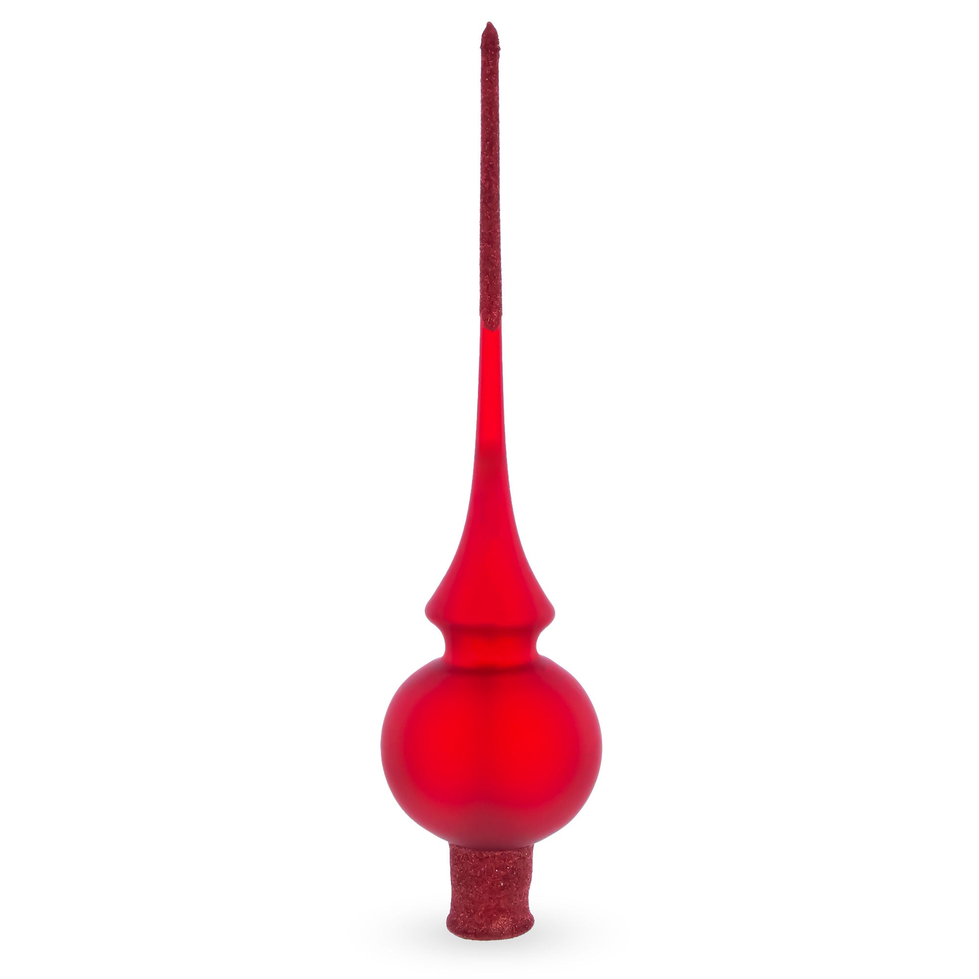 Translucent Red Glass Christmas Tree Topper 11 Inches – Gentle Nursery Shop