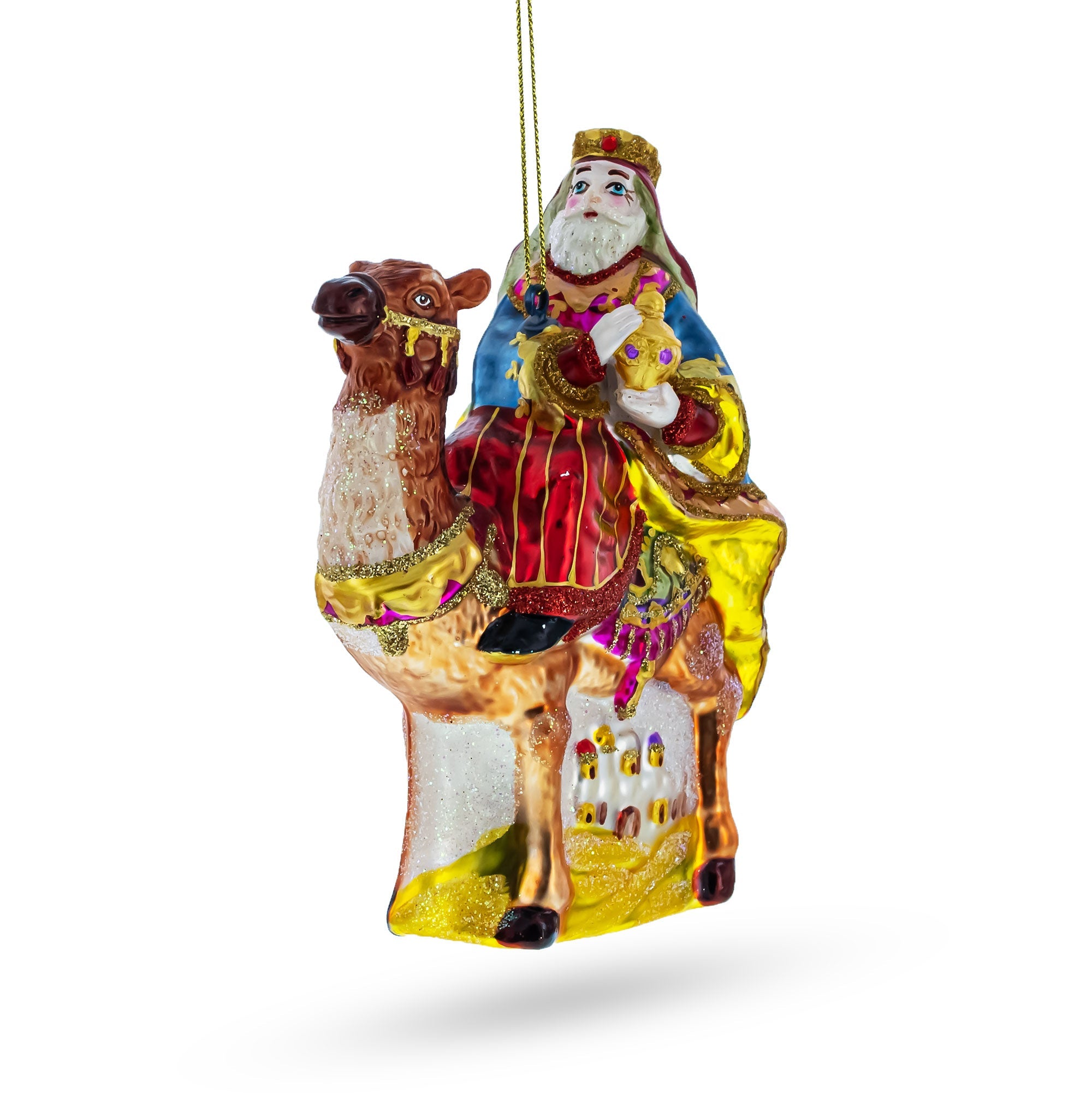 Wiseman on a Camel Glass Christmas Ornament – Gentle Nursery Shop