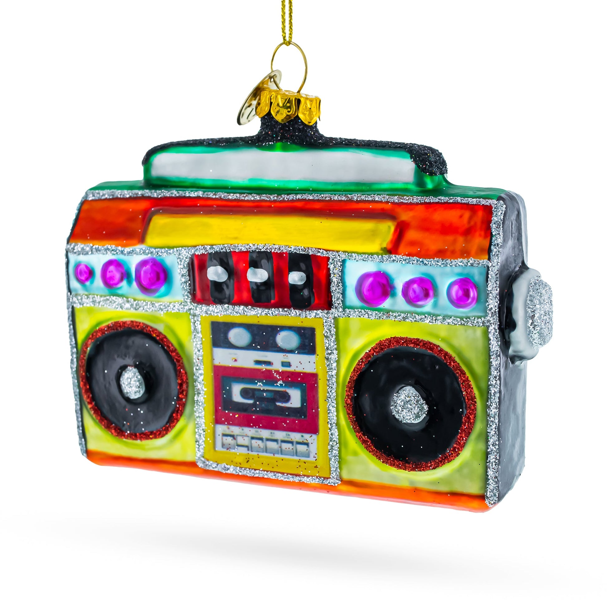 Vintage Cassette Player Boombox Glass Christmas Ornament – Gentle ...