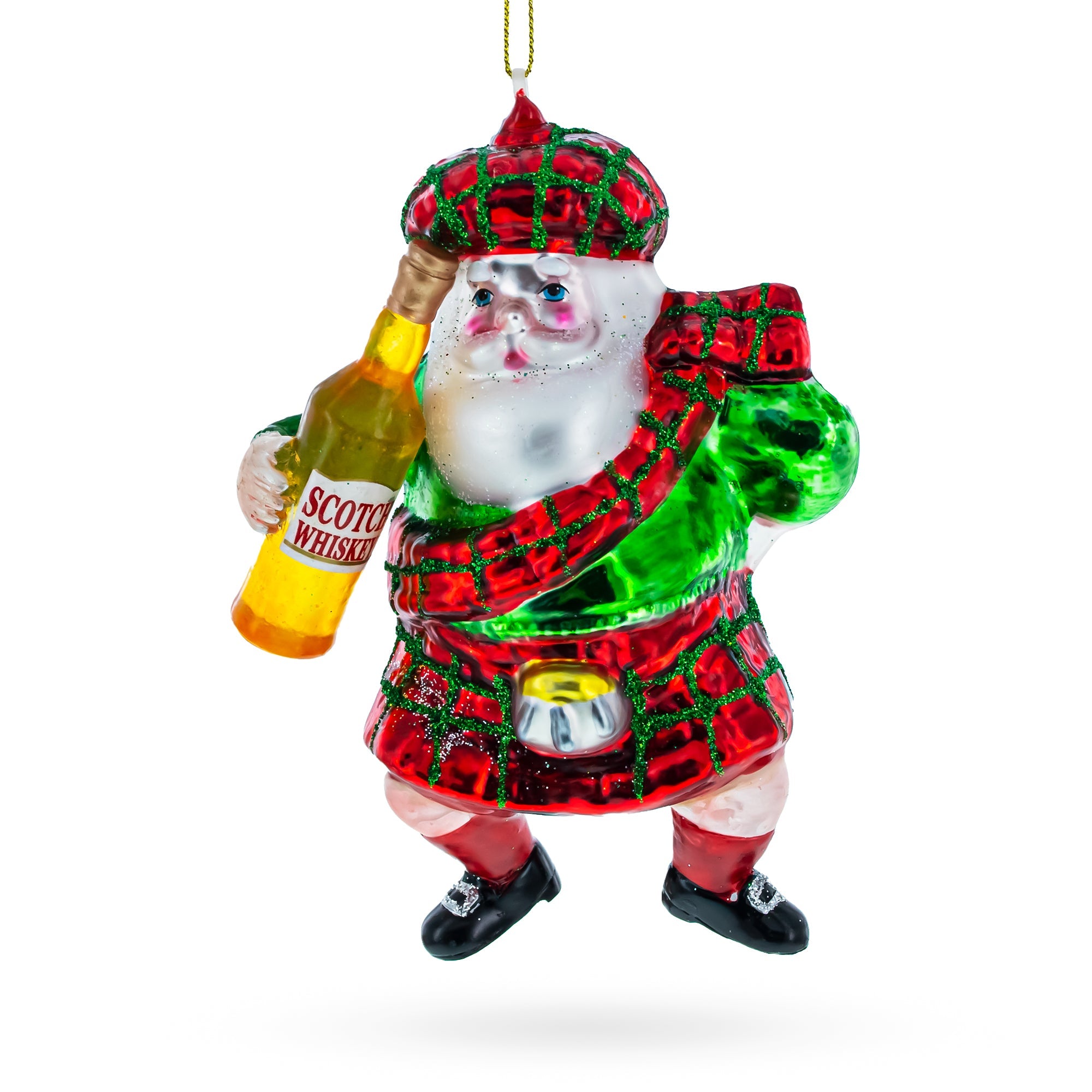 Scottish Santa with Whiskey Glass Christmas Ornament – Gentle Nursery Shop