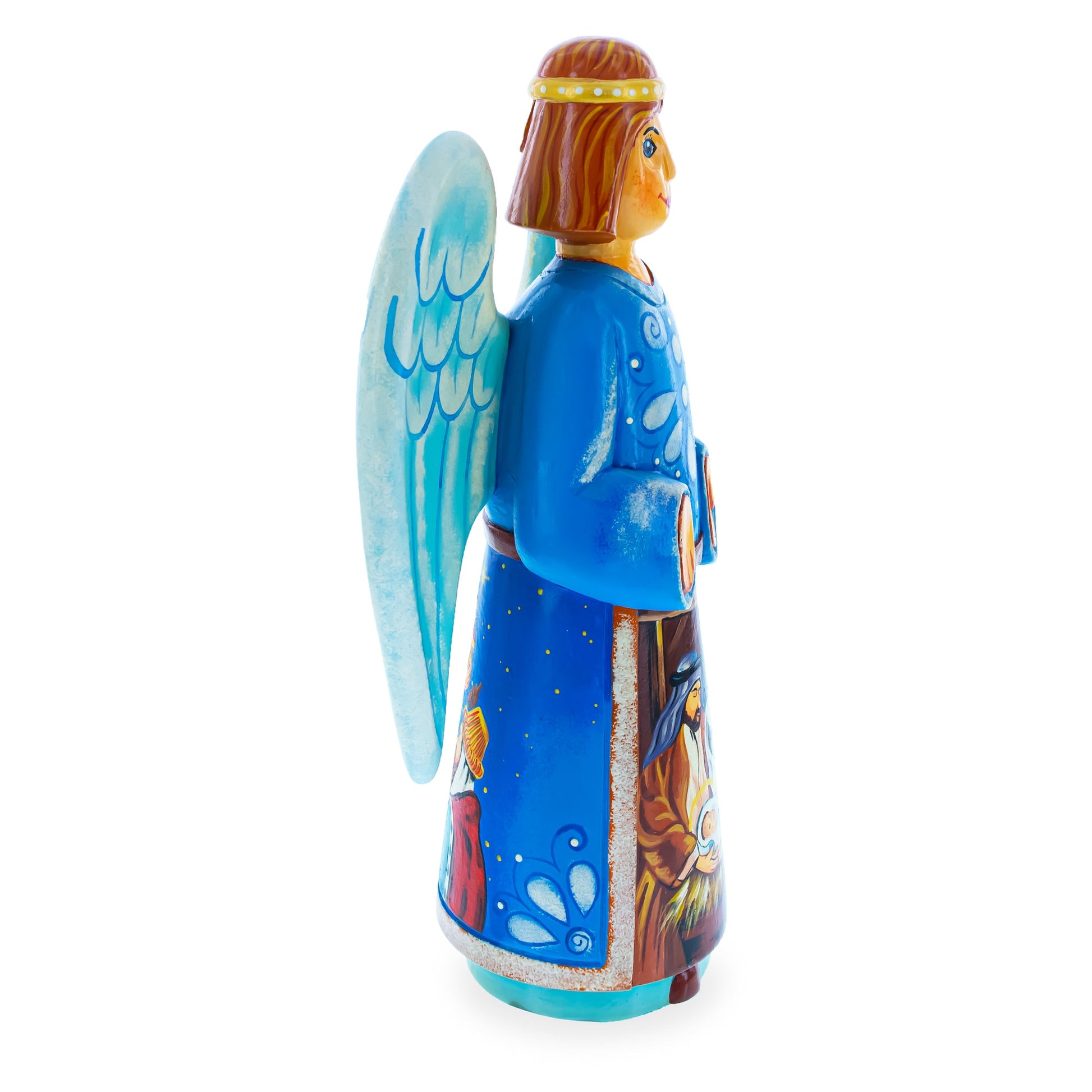 Nativity Scene Ukrainian Hand Carved Solid Wood Figurine 10 Inches ...