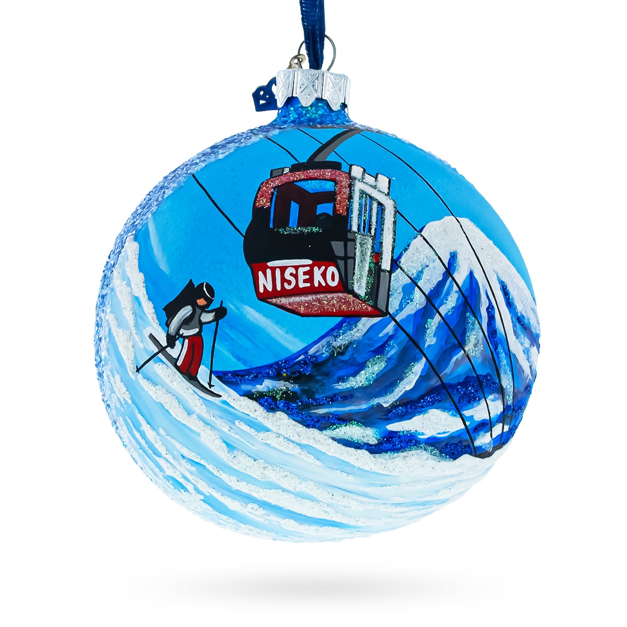 Niseko Ski Resort, Japan Glass Ball Christmas Ornament 4 Inches ...