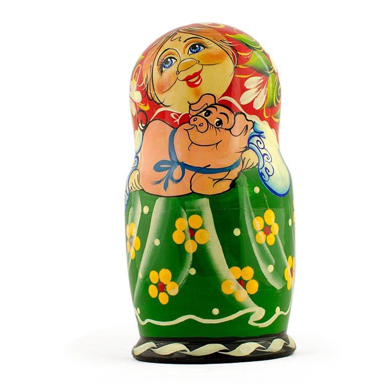 Set of 5 Farmers Family Nesting Dolls 7 Inches – Gentle Nursery Shop